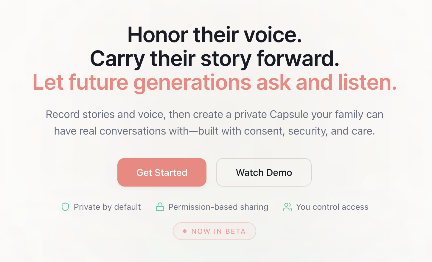 Capsule – Preserve voices and stories for generations